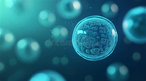 Microscopic View Of Cell Structure With Bokeh Effect In Science Illustration Stock Image Image