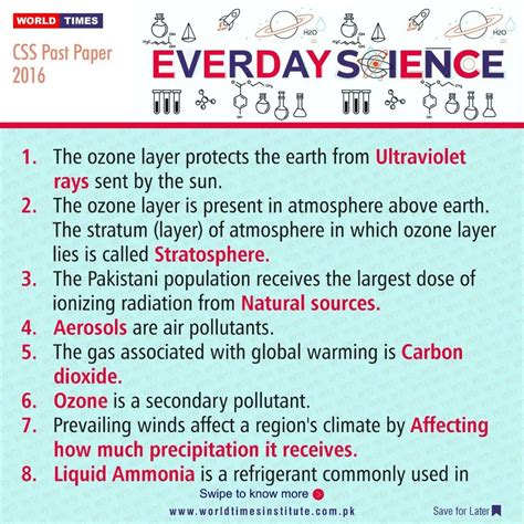 Everyday Science CSS Past Paper Jahangir S World Times