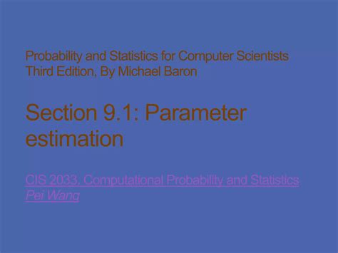 Chapter09parameterestimationpptx