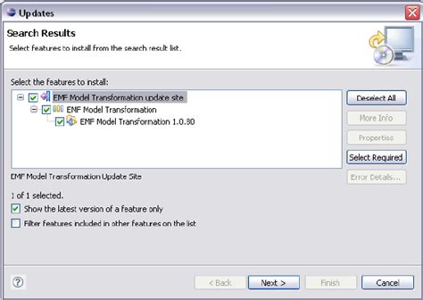 figure b 1 using the emf model transformation update site download
