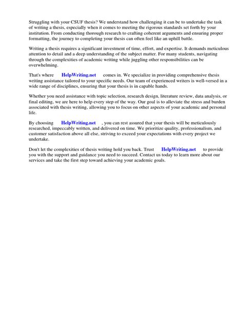 Csuf Thesis Pdf Thesis