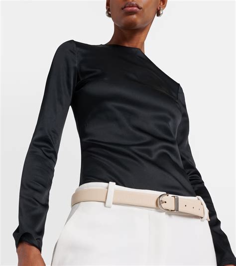 Bambi Leather Belt In White Khaite Mytheresa