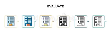 Evaluate Vector Icon Isolated On White Background Outline Thin Line Evaluate Icon For Website