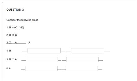 Consider The Following Proof B CD BX Chegg Com