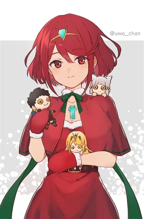 Pyra Mythra Nia And Rex Xenoblade Chronicles And More Drawn By Uwo Chan Danbooru