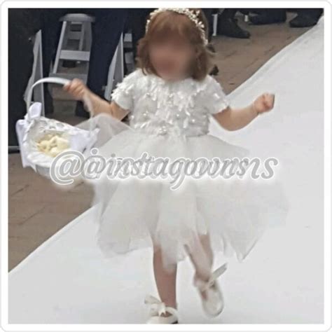 Gorgeous Custom Made Ivory Flower Girl Dress For Sale Instagowns