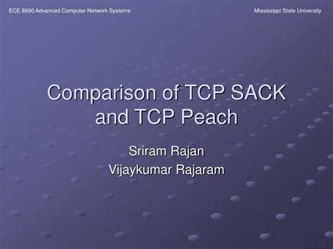 Ppt Comparison Of Tcp Sack And Tcp Peach Powerpoint Presentation