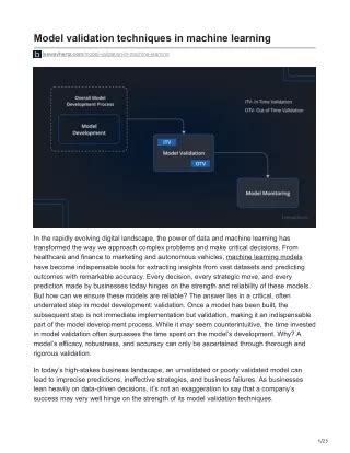 PPT Model Validation Techniques In Machine Learning PowerPoint Presentation ID 12673017