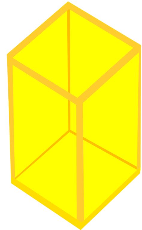 Yellow Transparent Cube Openclipart