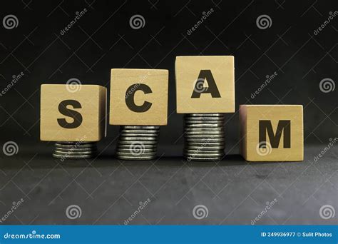 Investment Scam Fraud And Ponzi Scheme Concept Stack Of Coins On