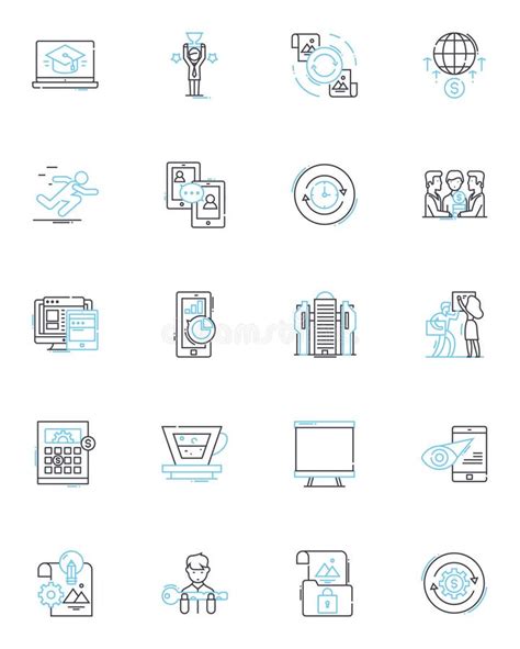 Business Agility Linear Icons Set Flexibility Adaptability