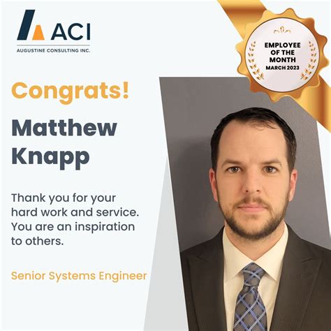 Employeeofthemonth Atak Aci Augustineconsulting Aci Engineer Augustine Consulting Inc