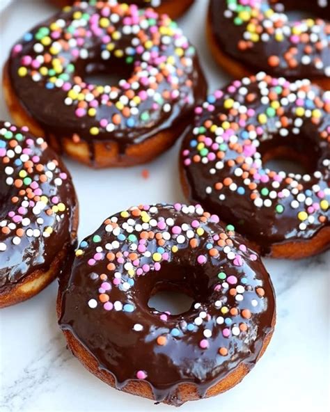 Baked Chocolate Glazed Donuts