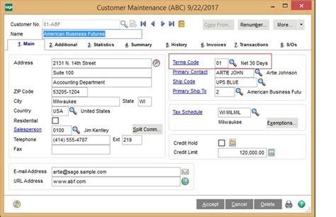 Migrate A R Terms From Sage 100 Erp To Sage 300 Erp