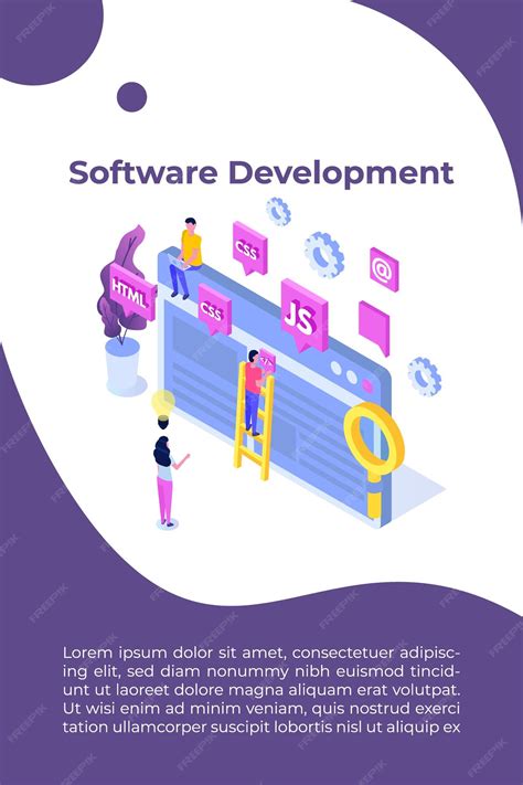 Premium Vector Web Design And Front End Development Isometric Concept Vector Illustration