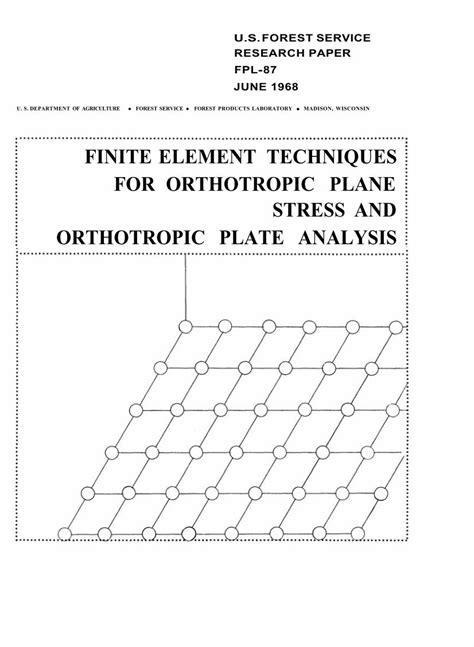 pdf finite element techniques for orthotropic plane stress and