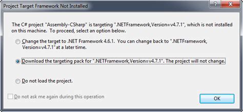 Net The C Project Is Targeting NETFramework Version V Which Is Not Installed On This