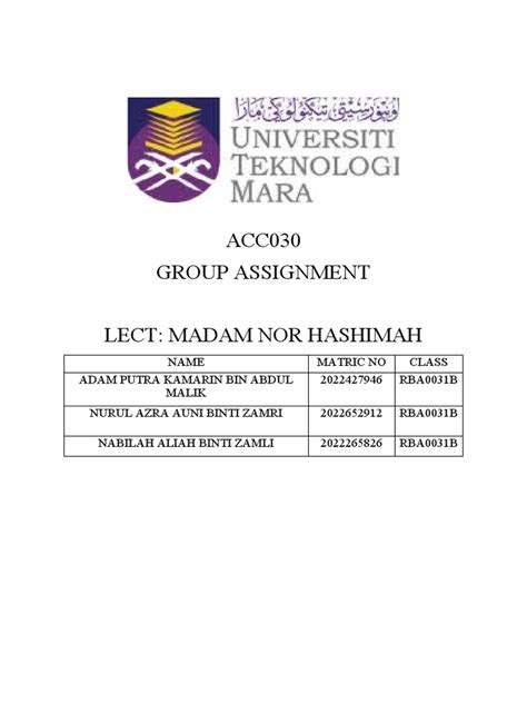 Acc030 Grouping Assignment Pdf