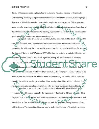Source Analysis Assignment Essay Example Topics And Well Written