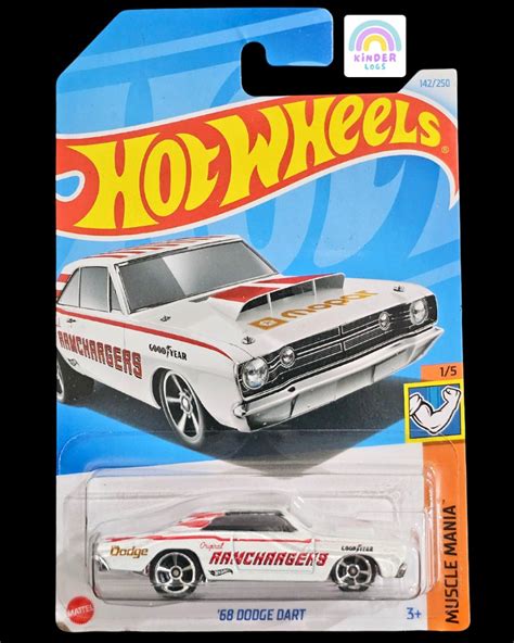 Hot Wheels 1968 Dodge Dart White Color Buy At Kinder Logs