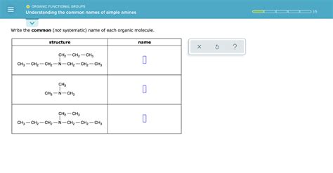 solved understanding the common names of simple amines