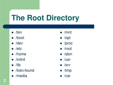 PPT Linux Filesystem Hierarchy PowerPoint Presentation Free Download ID