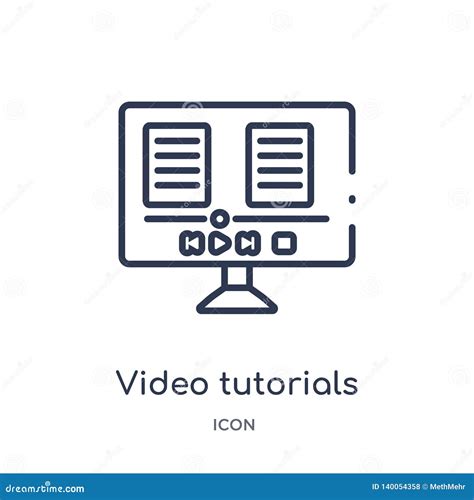 Linear Video File List Icon From Electronic Stuff Fill Outline Collection Thin Line Video File