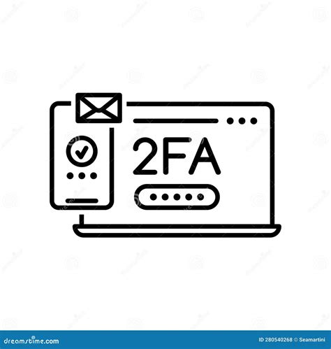 2fa Two Factor Verification Through Laptop Phone Stock Vector Illustration Of Screen