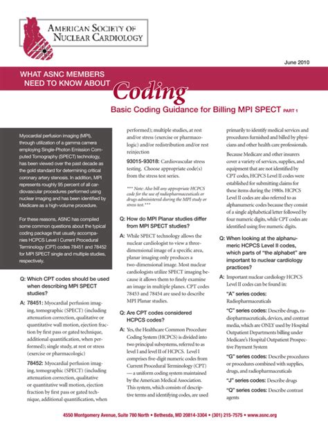 Basic Coding Guidance For Billing Mpi Spect