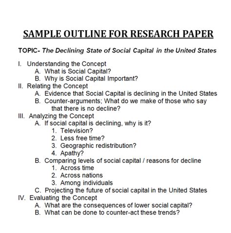 Tips For Writing A Research Paper Outline Free Examples Templates Show