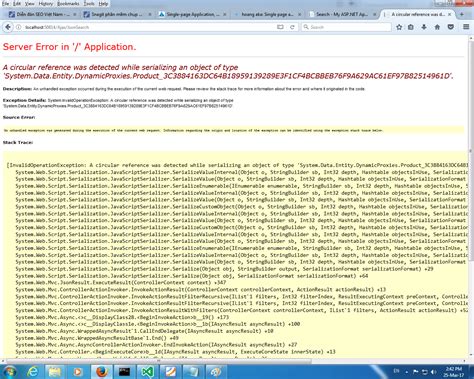 Fix A Circular Reference Was Detected While Serializing An Object Of Type