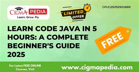 Learn Code Java In 5 Hours A Complete Beginners Guide 2025 Free Udemy Course Cigma Pedia