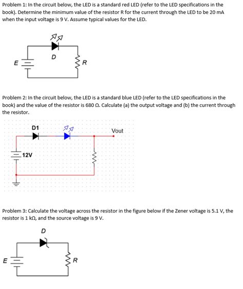 Solved Problem In The Circuit Below The LED Is A Chegg
