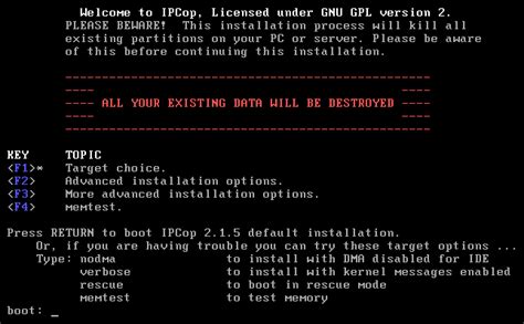 Установка и конфигурация IPCop Firewall linux notes org