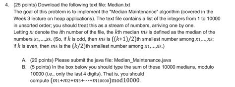 solved 4 25 points download the following text file