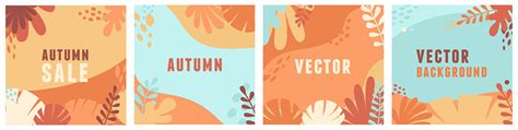 텍스트 복사 공간이있는 추상적 인 배경의 벡터 세트 가을 판매 밝은 활기찬 배너 포스터 표지 디자인 템플릿 0명에 대한 스톡