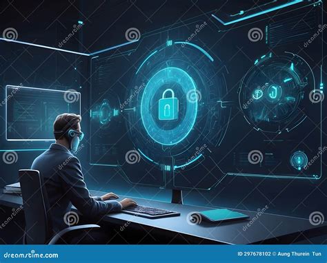 Protecting Data Privacy In Digital World Stock Illustration Illustration Of Connection Hacker