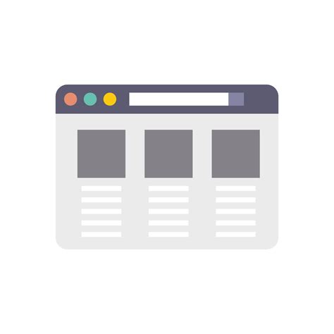browser tab icon flat vector window computer 17337548 vector art at