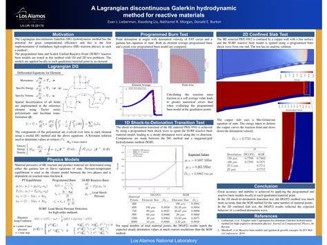 Pdf A Lagrangian Discontinuous Galerkin Hydrodynamic Method For Reactive Materials