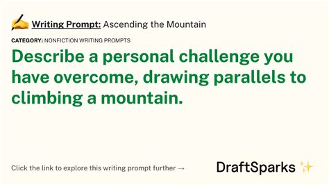 Writing Prompt Ascending The Mountain DraftSparks