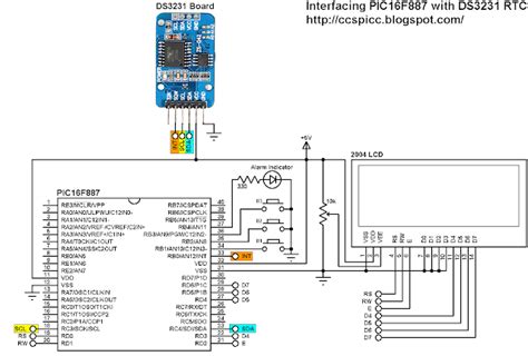 Real Time Clock And Temperature Monitor Using Pic16f887 And Ds3231