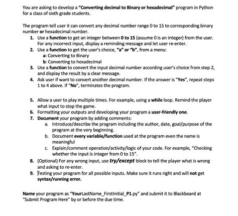 Solved You Are Asking To Develop A Converting Decimal To