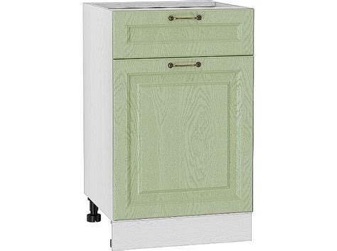 Шкаф нижний с 1 ой дверцей и ящиком Ницца Н 501 Дуб оливковый Белый купить недорого по цене от 6