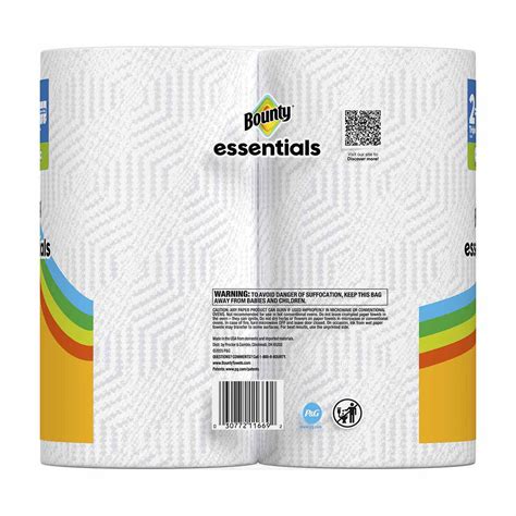 Buy Bounty Essentials Select A Size Paper Towels 2 Triple Rolls White