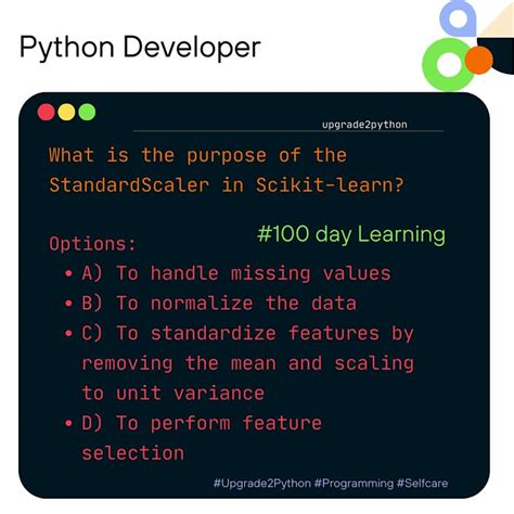 What Is The Purpose Of The Standardscaler In Scikit Learn In Machine Learning🤖 Model Youtube