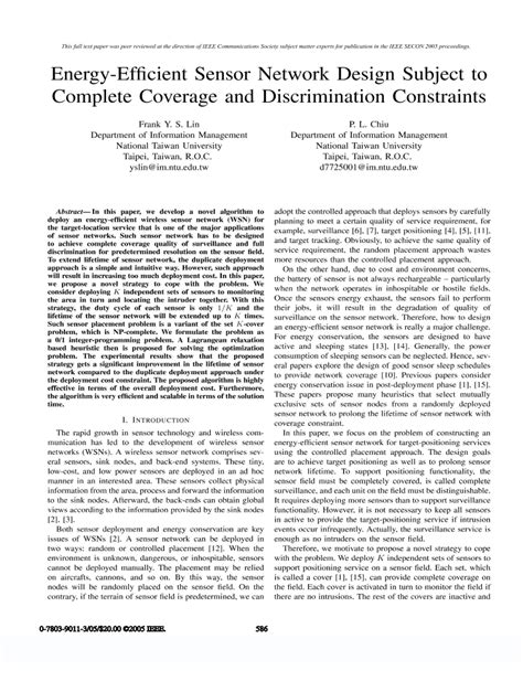 Energy Efficient Sensor Network Design Subject To Complete Coverage And