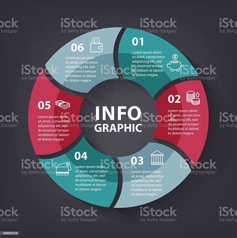Vector Colorful Loop Infographic Template For Diagram Graph Presentation And Stock Illustration