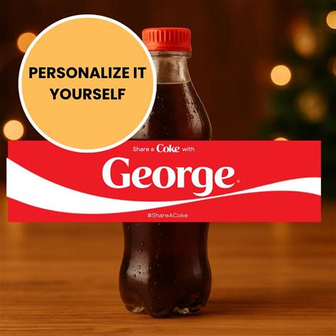 DIY Editable Custom Coke Bottle Label Personalized Cola Label Template Canva Editable Drink