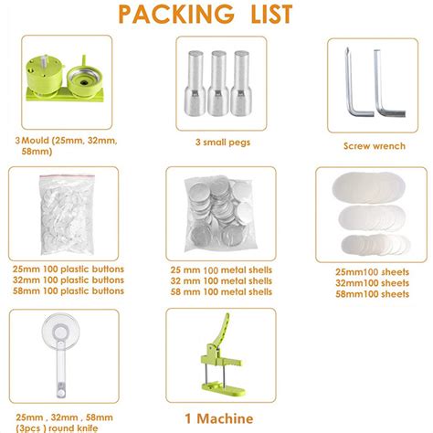 Badu Bg Машина за създаване на копчета за значки 3 размера комплект за значки „направи си сам