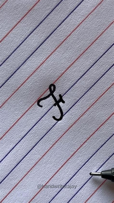 Cursive Writing Capital F Handwriterajay